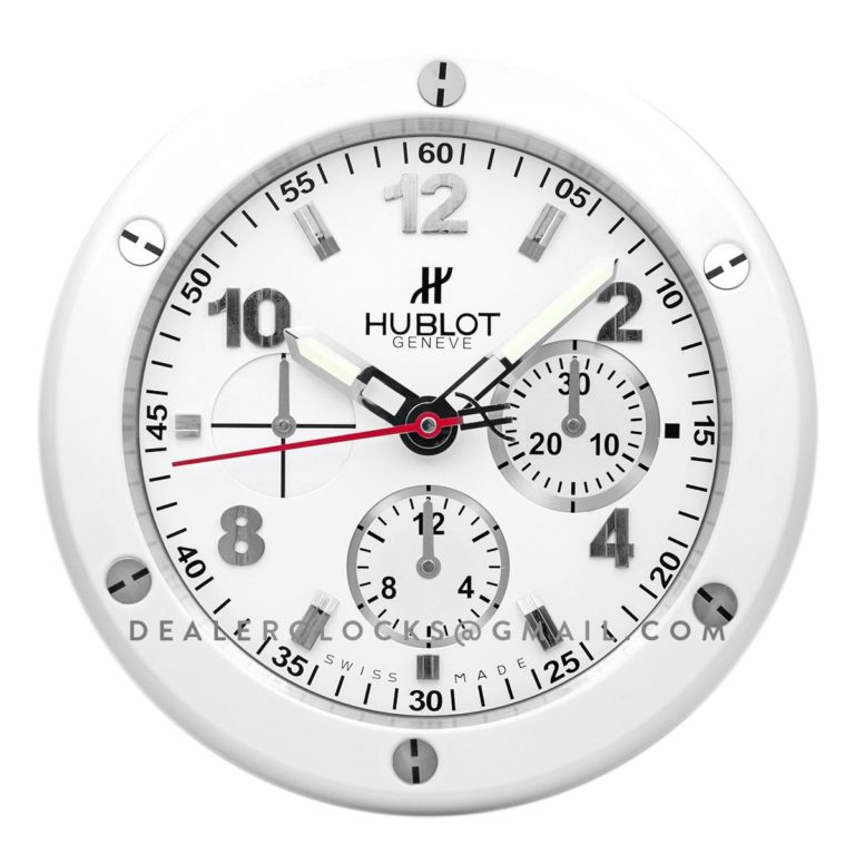 Hublot Wall Clock Big Bang Series White Chronograph Dial