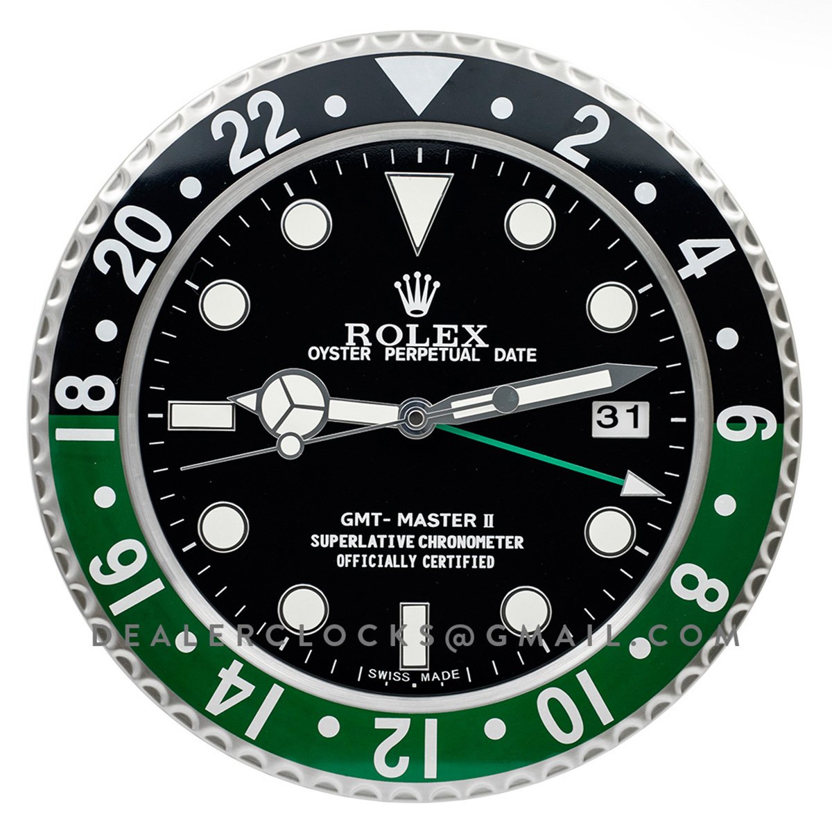 Rolex Datejust Steel Wall Clock