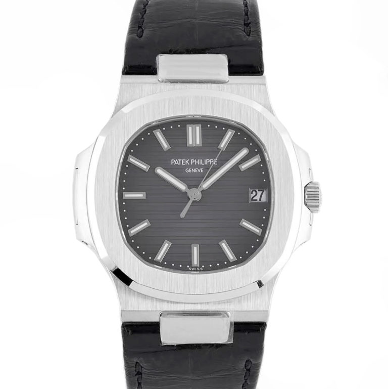 Patek Philippe Nautilus Jumbo 5711 Replica Grey Dial in Steel with ...