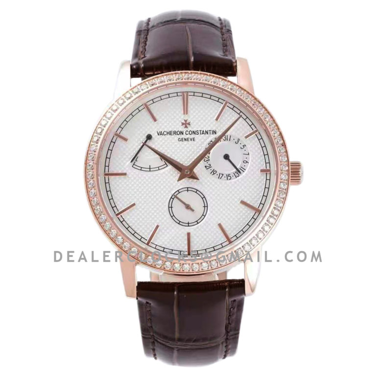 Traditionnelle Manual-Winding White Dial in Rose Gold with Diamond ...