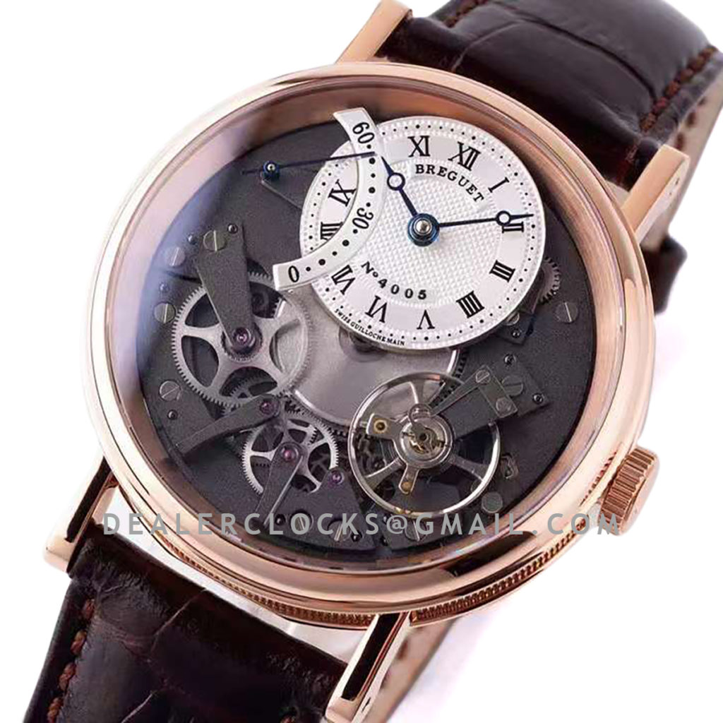 Tradition 7097BR/G1/9WU White Dial in Rose Gold - Dealer Clocks
