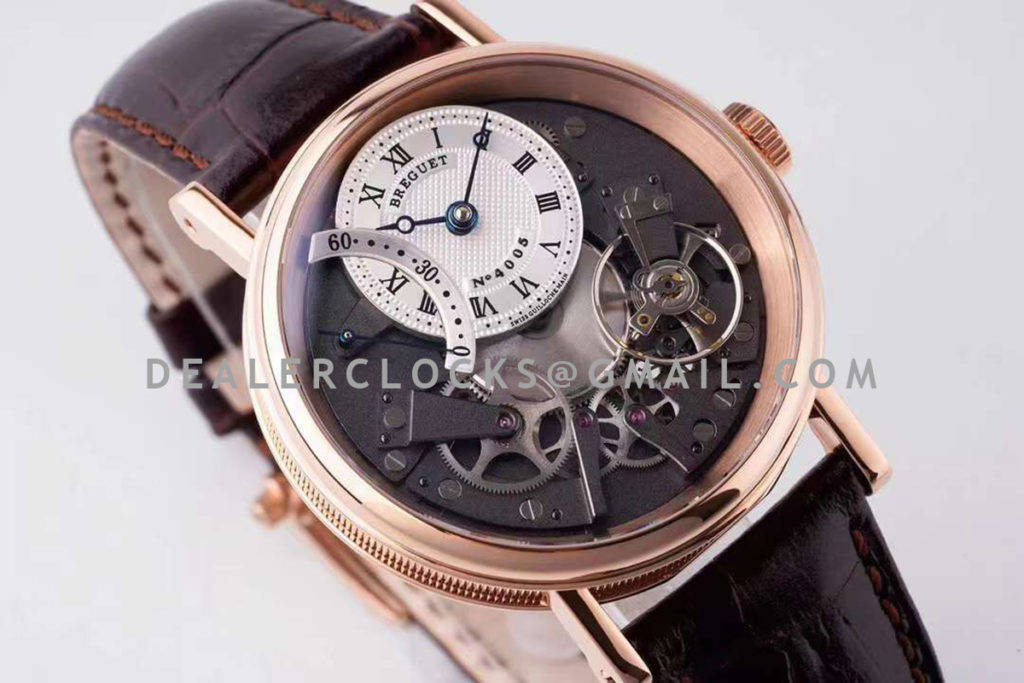 Tradition 7097BR/G1/9WU White Dial in Rose Gold - Dealer Clocks