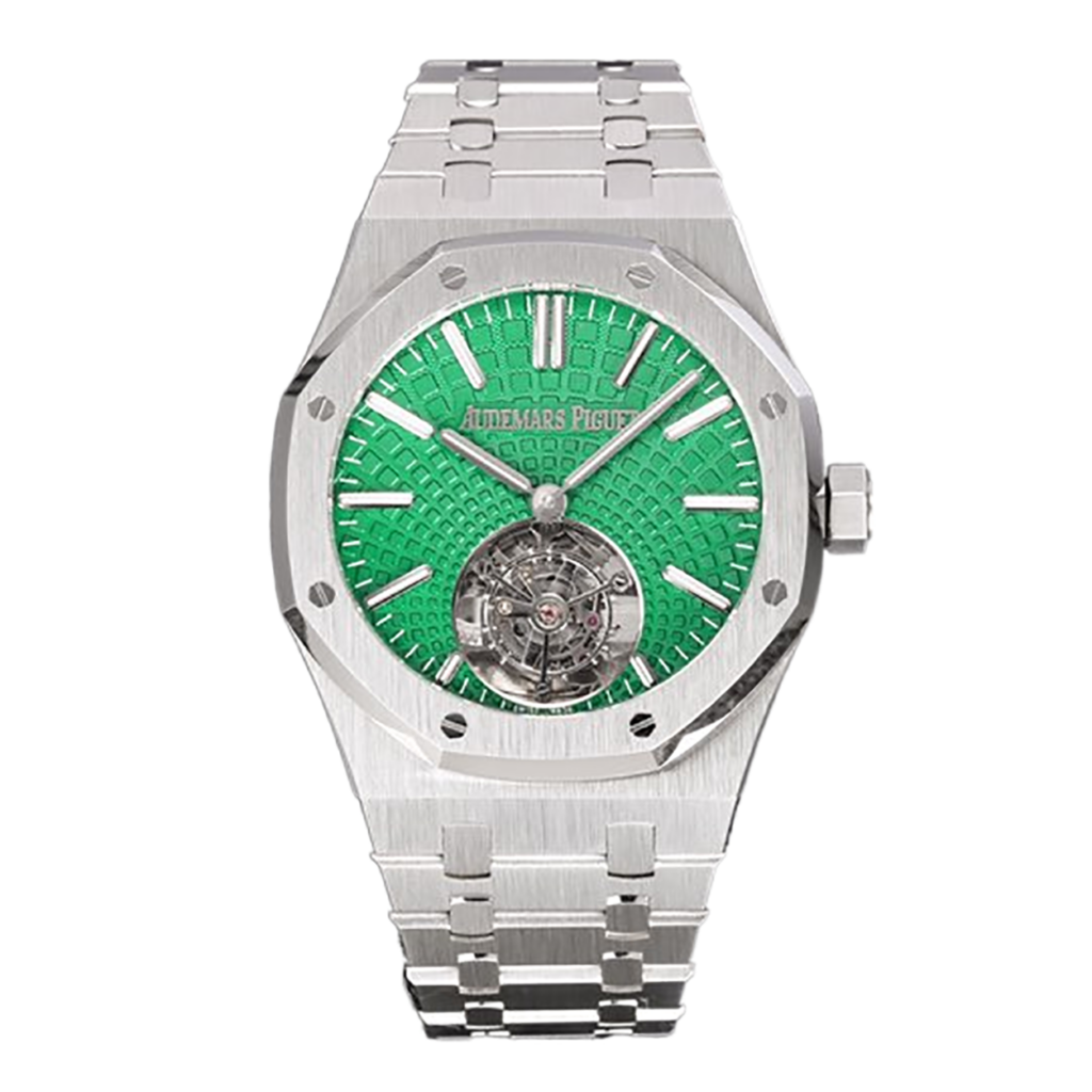 Royal Oak Tourbillon Extra-Thin Green Dial in Steel - Dealer Clocks